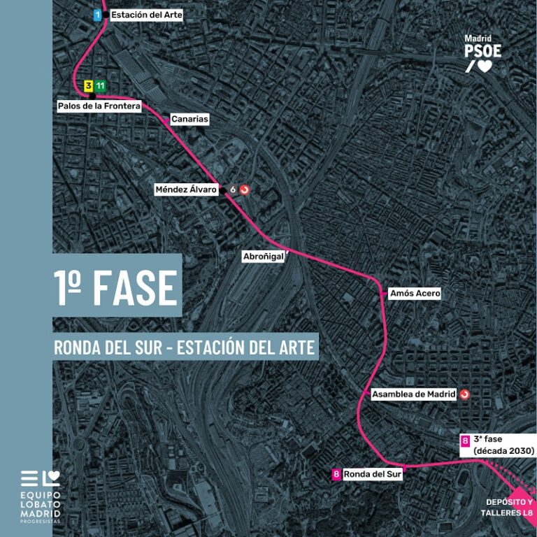El PSOE presenta su propuesta de ampliación de la Línea 8 de Metro ...